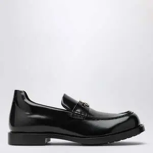 Balenciaga Calf Leather Loafers With B Logo Detail - Black