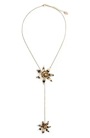 Mango Flower Chain Necklace - Gold