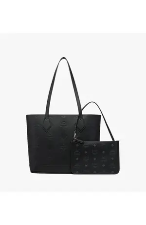 Mcm Small New Liz Shopper In Embossed Monogram Leather