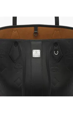 Mcm Small New Liz Shopper In Embossed Monogram Leather