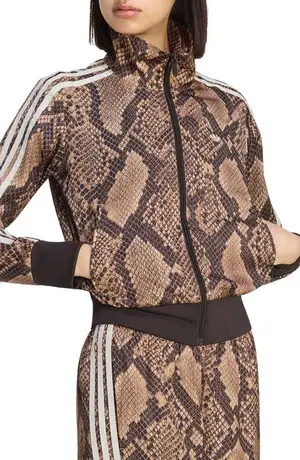 ADIDAS ORIGINALS Snakeskin Print Track Jacket - Linen/magic Beige