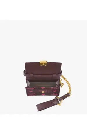 Mcm Aren Airpods Pro Charm With Chain Strap In Visetos