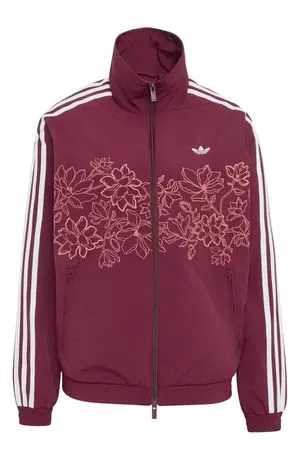 ADIDAS ORIGINALS Floral Embroidered Loose Track Jacket