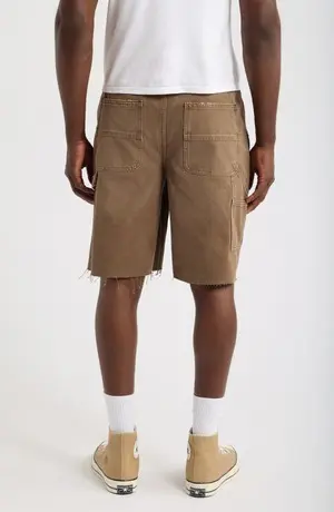 ELWOOD Ripped Carpenter Denim Shorts