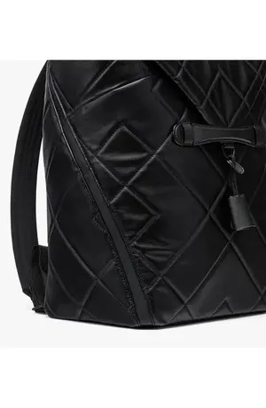 Mcm Aren Backpack In Diamond Quilted Leather