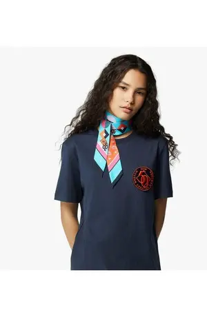 Mcm Monogram Print Petite Scarf In Organic Silk
