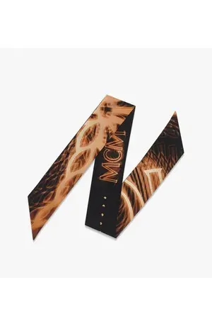 Mcm M50 Logo Petite Silk Scarf