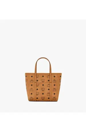 Mcm Visetos Monogram Canvas Mini Toni Shopper