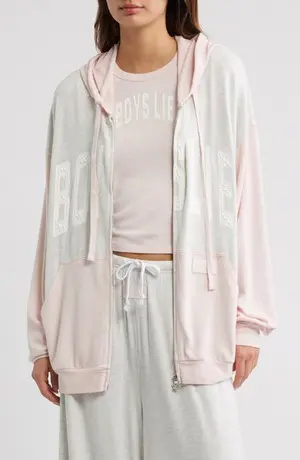 BOYS LIE Pinky Promise Harley Full Zip Hoodie - Grey