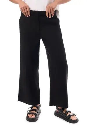 Equipment Linen Blend Crop Trouser - Black