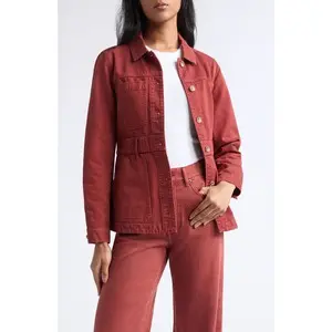 Veronica Beard Anzu Cotton Jacket - Rust
