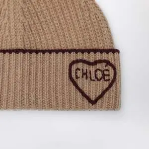 Chloé Wool And Cashmere Beanie - Brown
