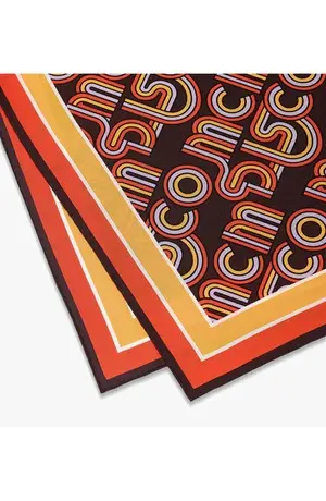 Mcm Disco Monogram Scarf In Organic Silk