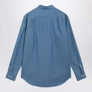 Loro Piana Andre Cotton Denim Shirt In Super Stone Washed