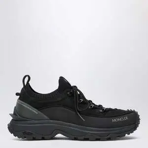 Moncler Trailgrip Lite3 Suede Leather Sneakers - Black