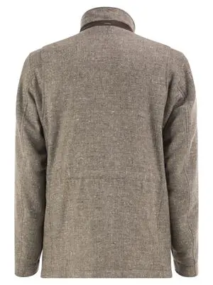 Herno Virgin Wool Field Jacket With Concealed Hood