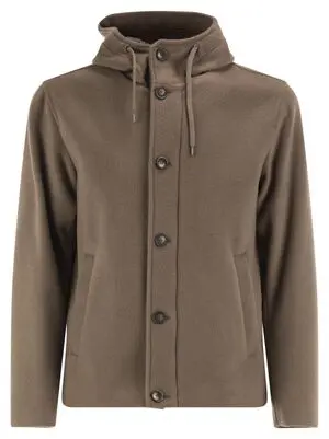 Herno Wool-effect Hooded Jacket - Multicolor