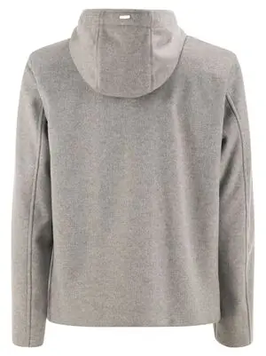 Herno Wool-effect Hooded Jacket