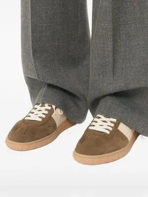 Valentino Garavani Suede And Leather Paneled Sneakers