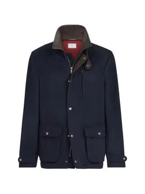 Brunello Cucinelli Wool Caban Coat - Multicolor