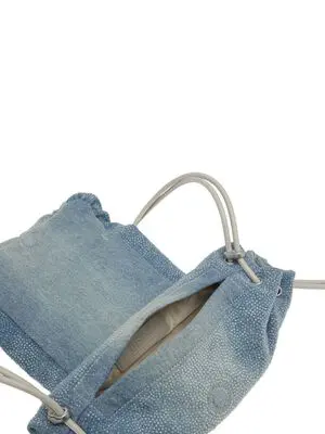 DIESEL® Denim Shoulder Bag With Crystal Embellishment - Multicolor