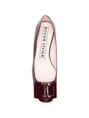 ROGER VIVIER Patent Leather Ballet Flats With Buckle Detail - Multicolor