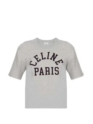 CELINE CELINE Paris Logo Cotton T-Shirt
