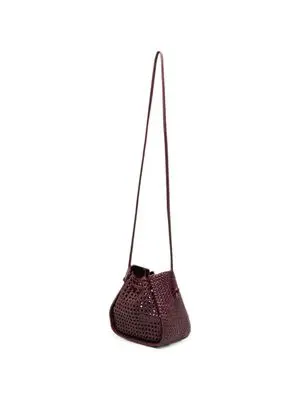 FORTE_FORTE Woven Leather Bucket Bag - Multicolor