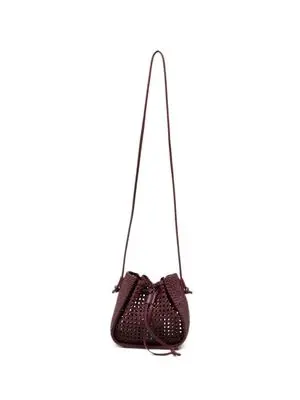 FORTE_FORTE Woven Leather Bucket Bag - Multicolor