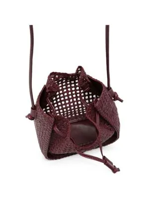 FORTE_FORTE Woven Leather Bucket Bag - Multicolor