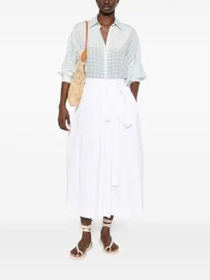 ERMANO SCERVINO Ermanno Scervino Cotton Gathered Waist A-line Skirt