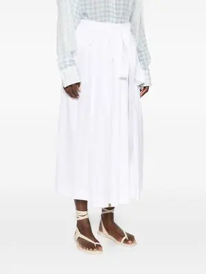 ERMANO SCERVINO Ermanno Scervino Cotton Gathered Waist A-line Skirt