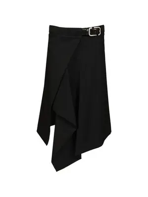 Attico Wool Midi Skirt - Multicolor