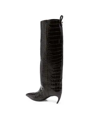 Attico Lea Leather Boots - Multicolor