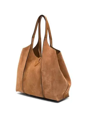 TOD'S T Timeless Medium Suede Tote Bag - Multicolor