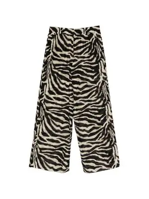 ERMANO SCERVINO Ermanno Scervino Zebra Print Cotton Trousers