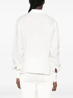 ERMANO SCERVINO Ermanno Scervino White Lace Panelled Linen Shirt