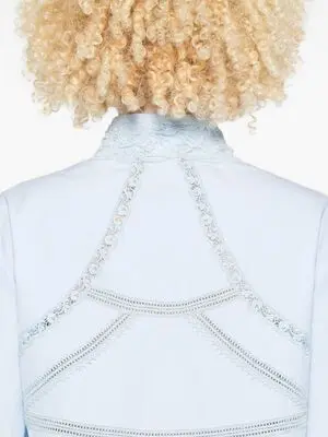 ERMANO SCERVINO Ermanno Scervino Embroidered Cotton Shirt With Lace Trim