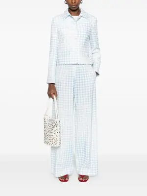 ERMANO SCERVINO Ermanno Scervino Gingham Wide-leg Trousers