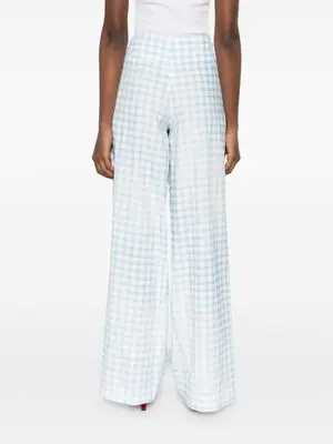 ERMANO SCERVINO Ermanno Scervino Gingham Wide-leg Trousers