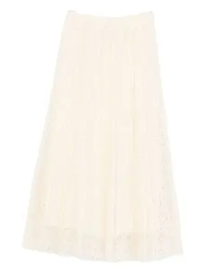 ERMANO SCERVINO Ermanno Scervino Embroidered Pleated Skirt - Multicolor