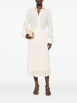 ERMANO SCERVINO Ermanno Scervino Embroidered Pleated Skirt