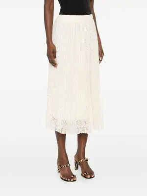 ERMANO SCERVINO Ermanno Scervino Embroidered Pleated Skirt