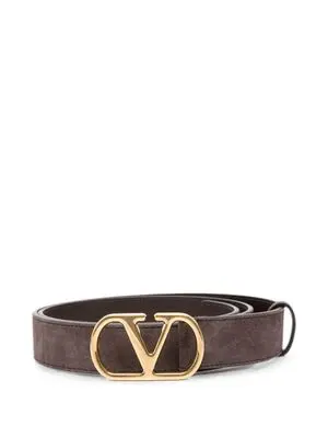 Valentino Garavani Vlogo Signature Suede Belt - Multicolor