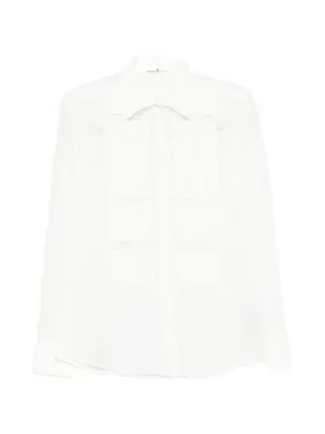 ERMANO SCERVINO Ermanno Scervino White Lace Trimmed Shirt - Multicolor
