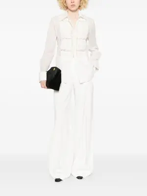 ERMANO SCERVINO Ermanno Scervino White Lace Trimmed Shirt