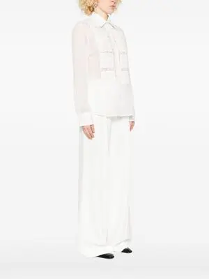 ERMANO SCERVINO Ermanno Scervino White Lace Trimmed Shirt