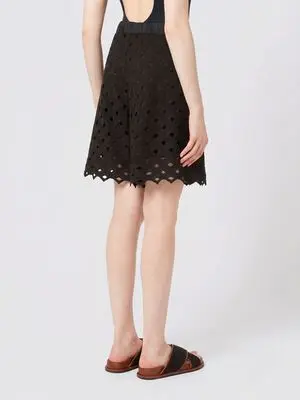 Max Mara Broderie Anglaise Shorts - Black