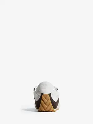 Bottega Veneta Lace-up Suede And Fabric Sneakers