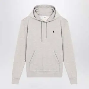 AMI Paris Grey De Coeur Hoodie - Gray